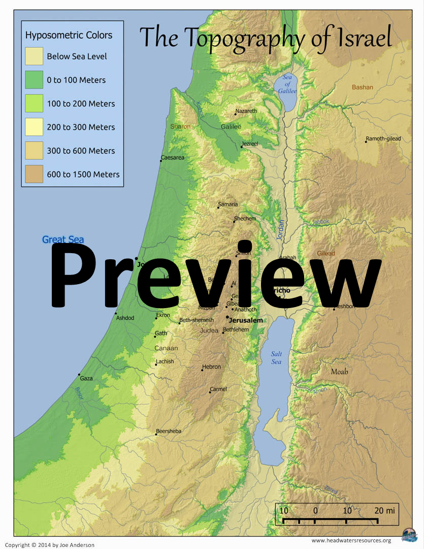 Map Of Jacob S Journey To Haran And Back Headwaters Christian Resources
